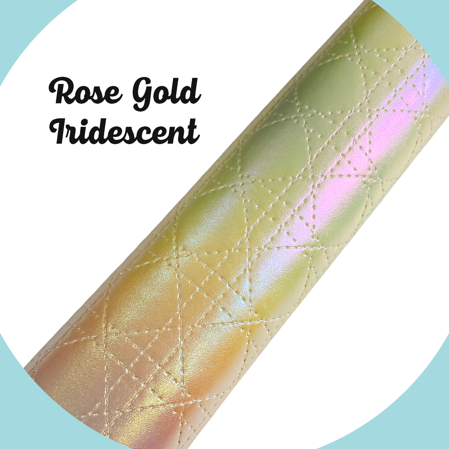 QUILTED Faux Leather - Rose Gold Iridescent – Blue Calla Patterns