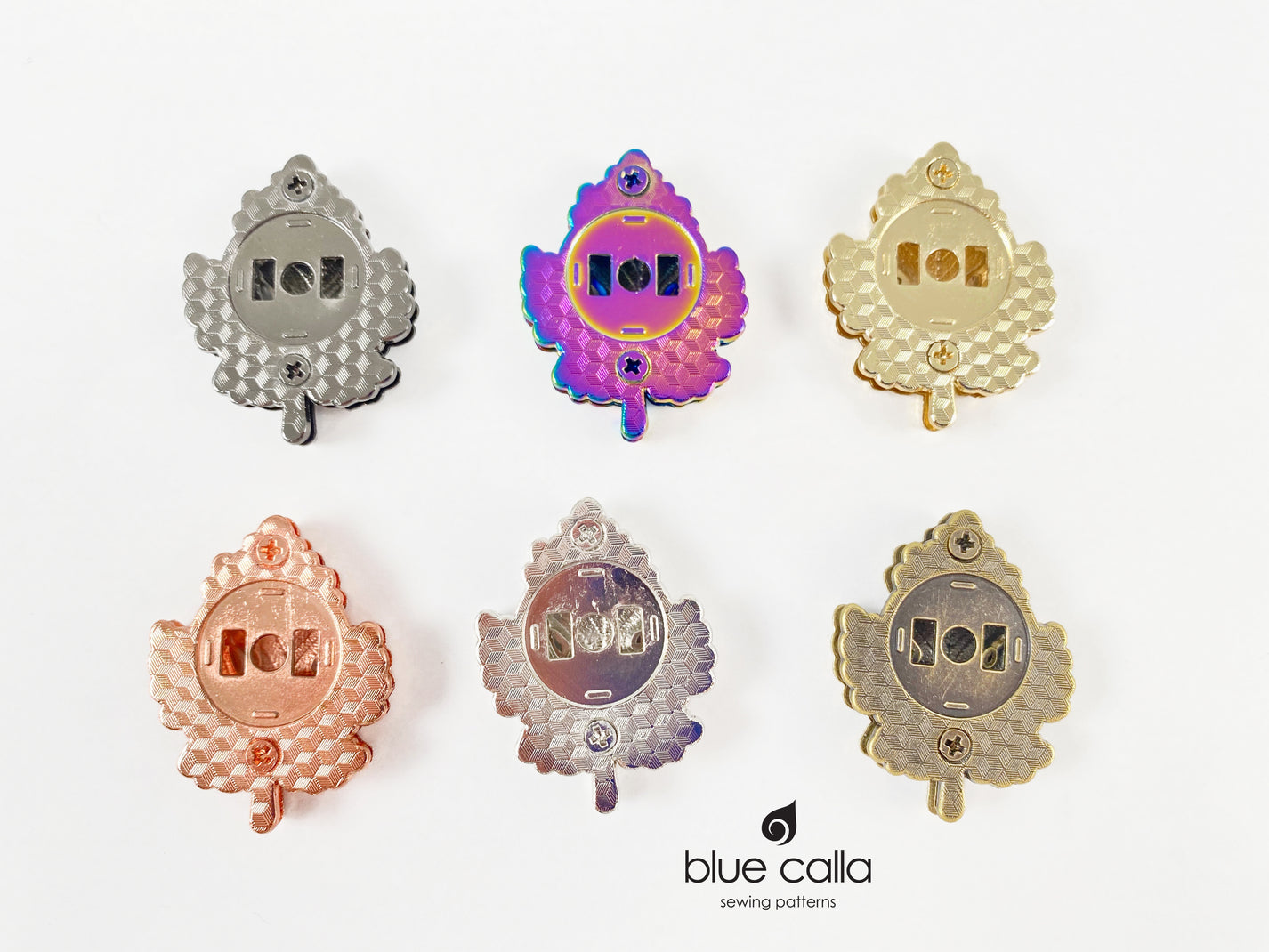 Magnetic Snap Lock - MAPLE LEAF - 6 metal finishes – Blue Calla Patterns