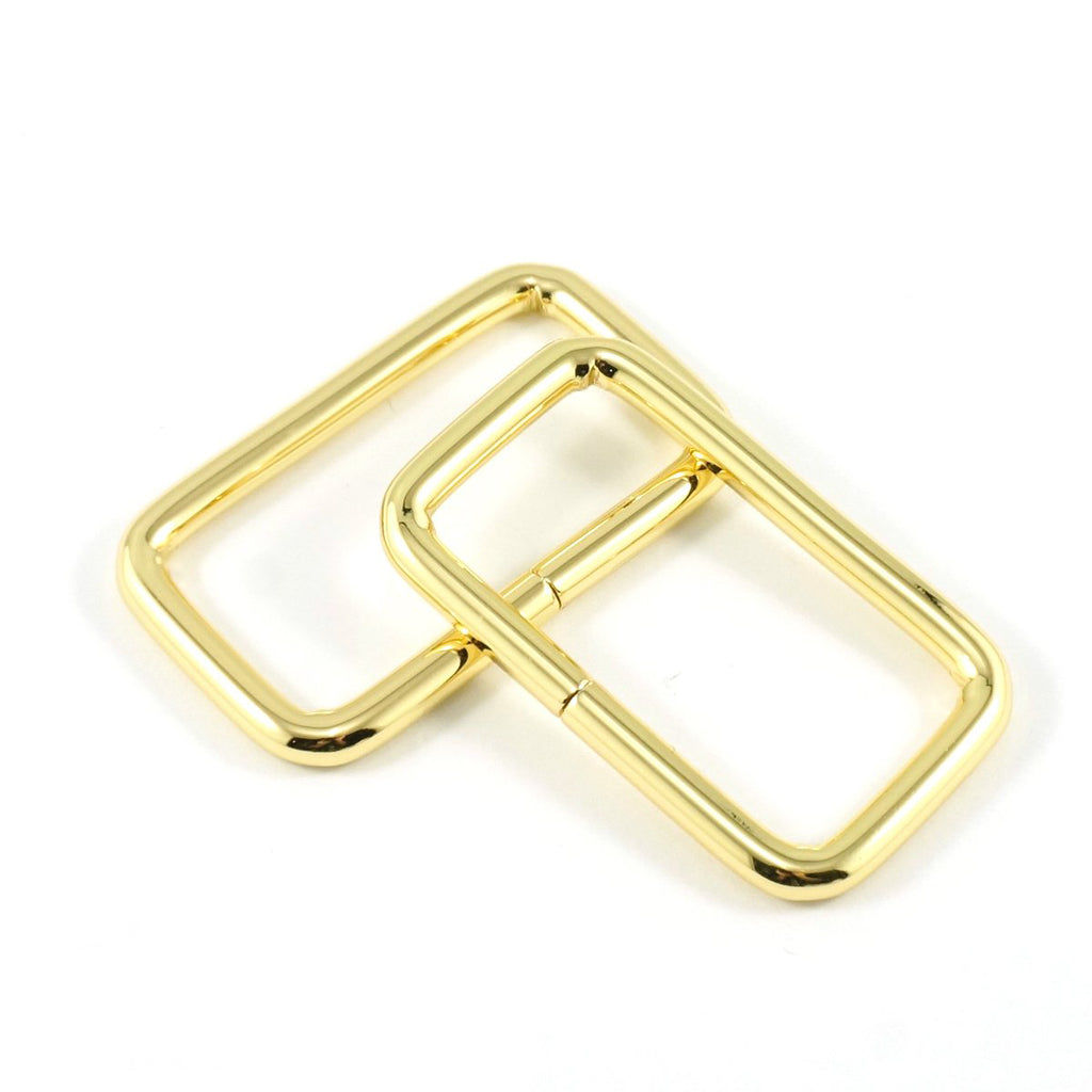 1.5" RECTANGLE RINGS (SET of 4) - Available in 5 metal finishes – Blue ...